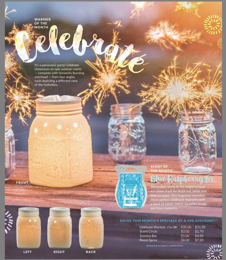 Scentsy 4th of July Warmer - NoWickChilly ~ Online Scentsy Fragrance Store